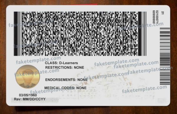 Arkansas Drivers License Template V2 New - Fake Template