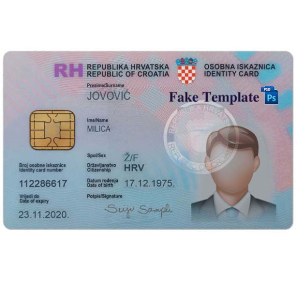 Turkey ID Card Template Psd - Turkish ID Card Template