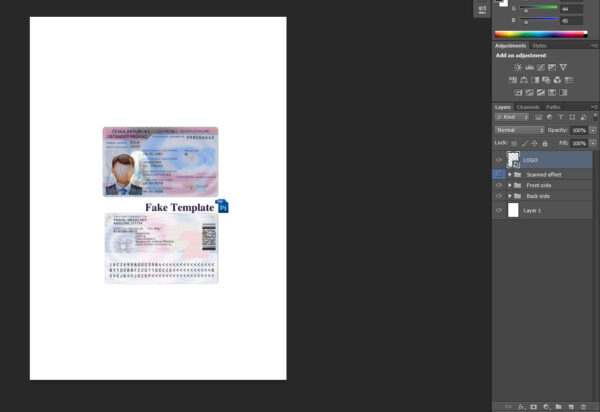 Czech Republic ID Card Template Psd - Czech National Identity Card