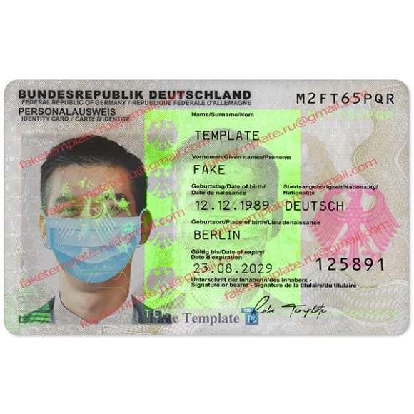 Germany ID Card Psd Template New V2 - Fake Germany ID Card