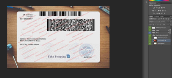 Iowa Drivers License Template New V2 1200 DPI - Fake Template
