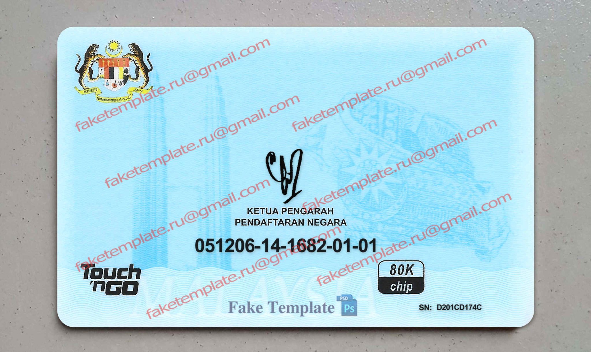 Malaysia ID Card Template Psd - Malaysian Identity Card