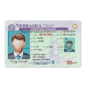 Nebraska Drivers License Template V1 - Fake Template