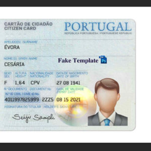 Portugal ID Card Template Psd - Citizen Card Template - High quality