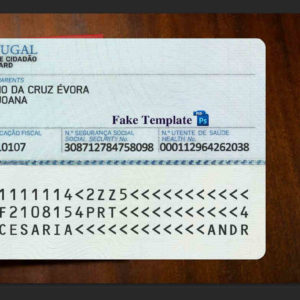 Portugal ID Card Template Psd - Citizen Card Template - High quality