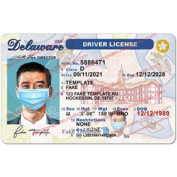 Delaware Drivers License Template New - Fake Template
