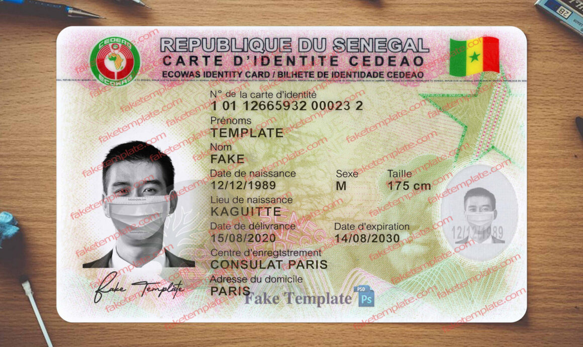 Senegal ID Card Template - Fake Senegal Identity Card