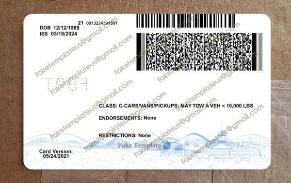 Nevada Driver License Template V2 – 1200 DPI PSD Mockup