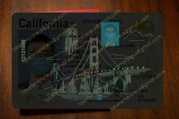 California Drivers License Template New V3 2400 DPI - Fake Template
