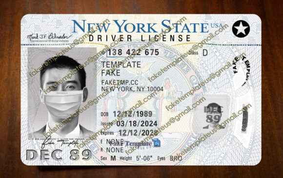 New York Drivers License Template New 2400 DPI V3 2024