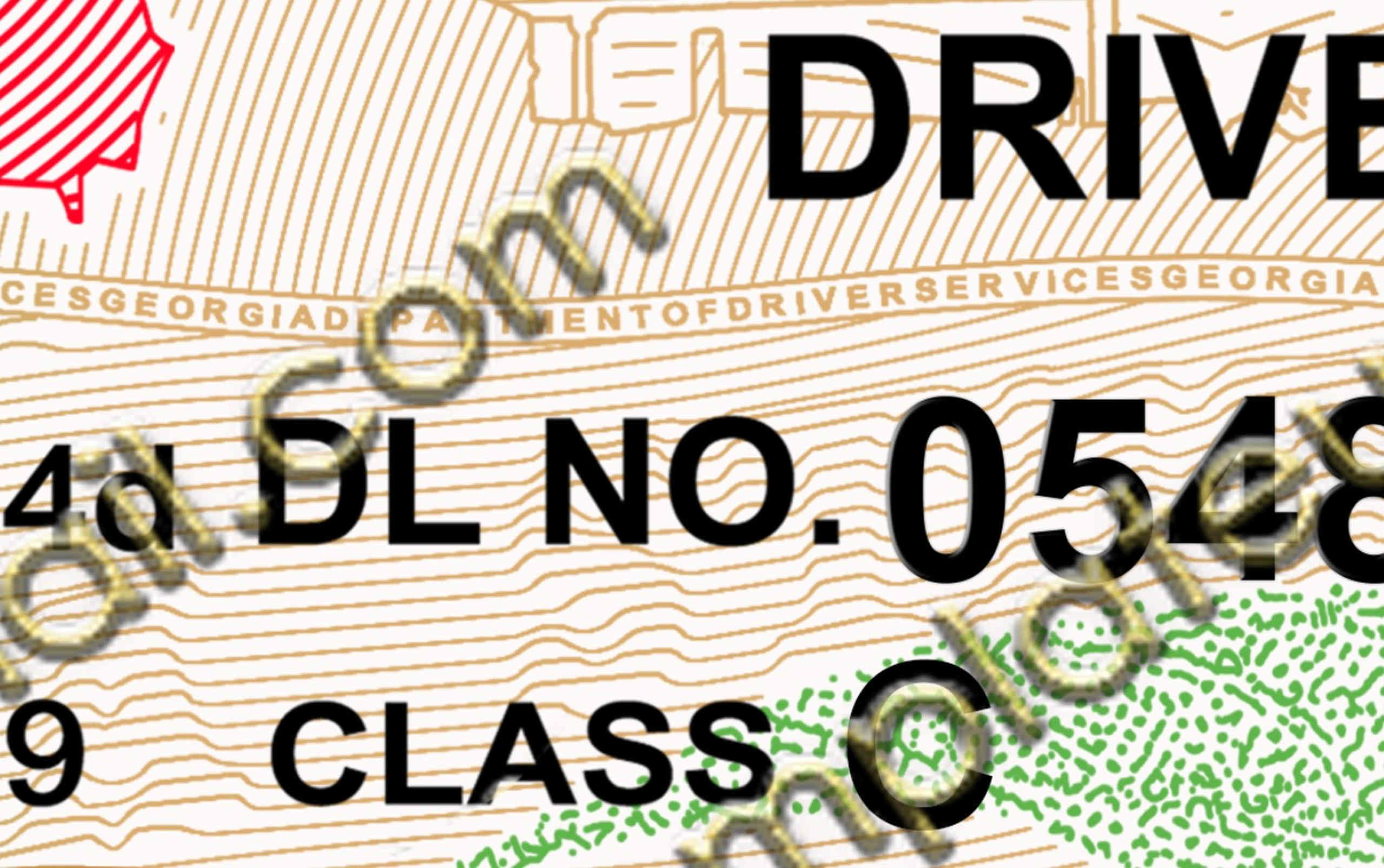 GA Drivers License Template New V3 1200 DPI - High quality